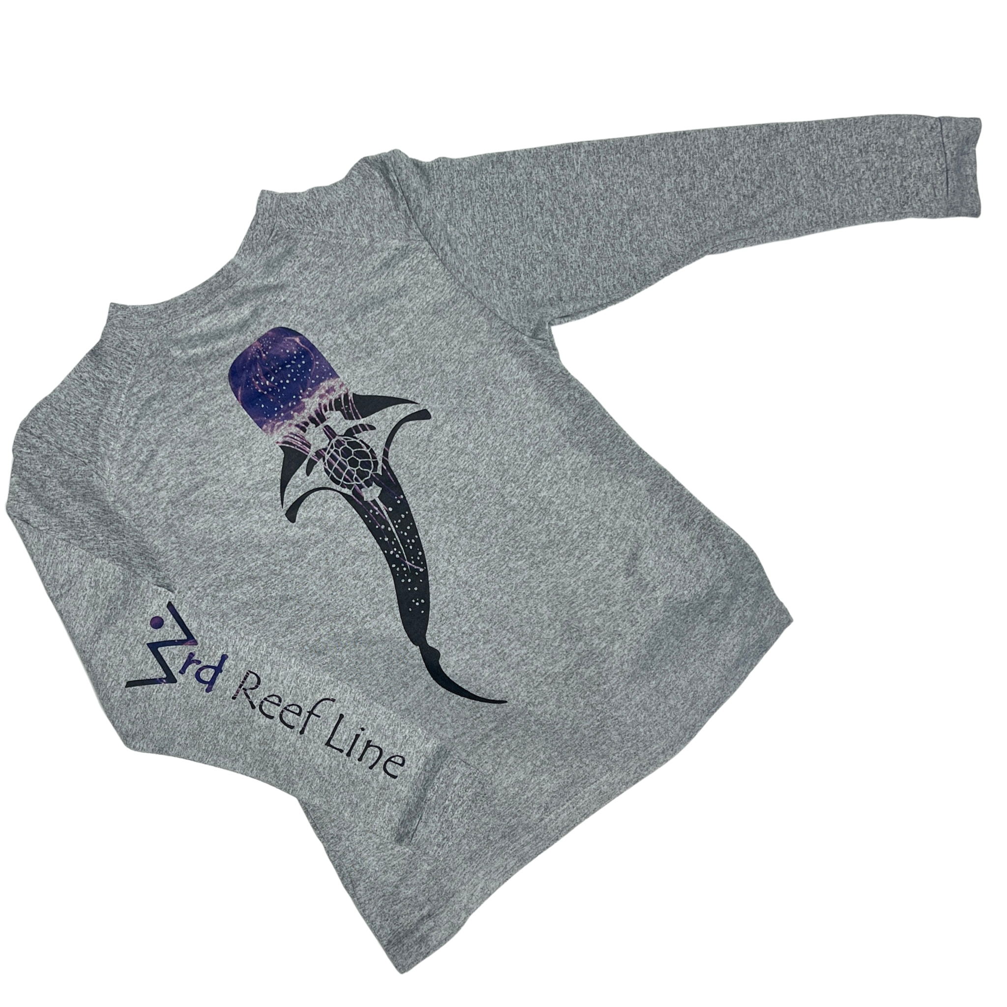 Heather Gray Islander with Jellyfish Reef Hugger Design – 3rd Reef Line